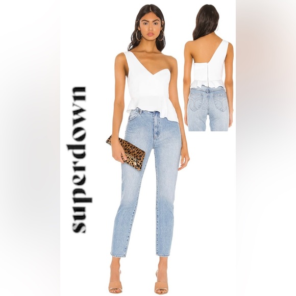 superdown | Tops | Nwt Revolve Superdown Karlie One Shoulder Top In ...